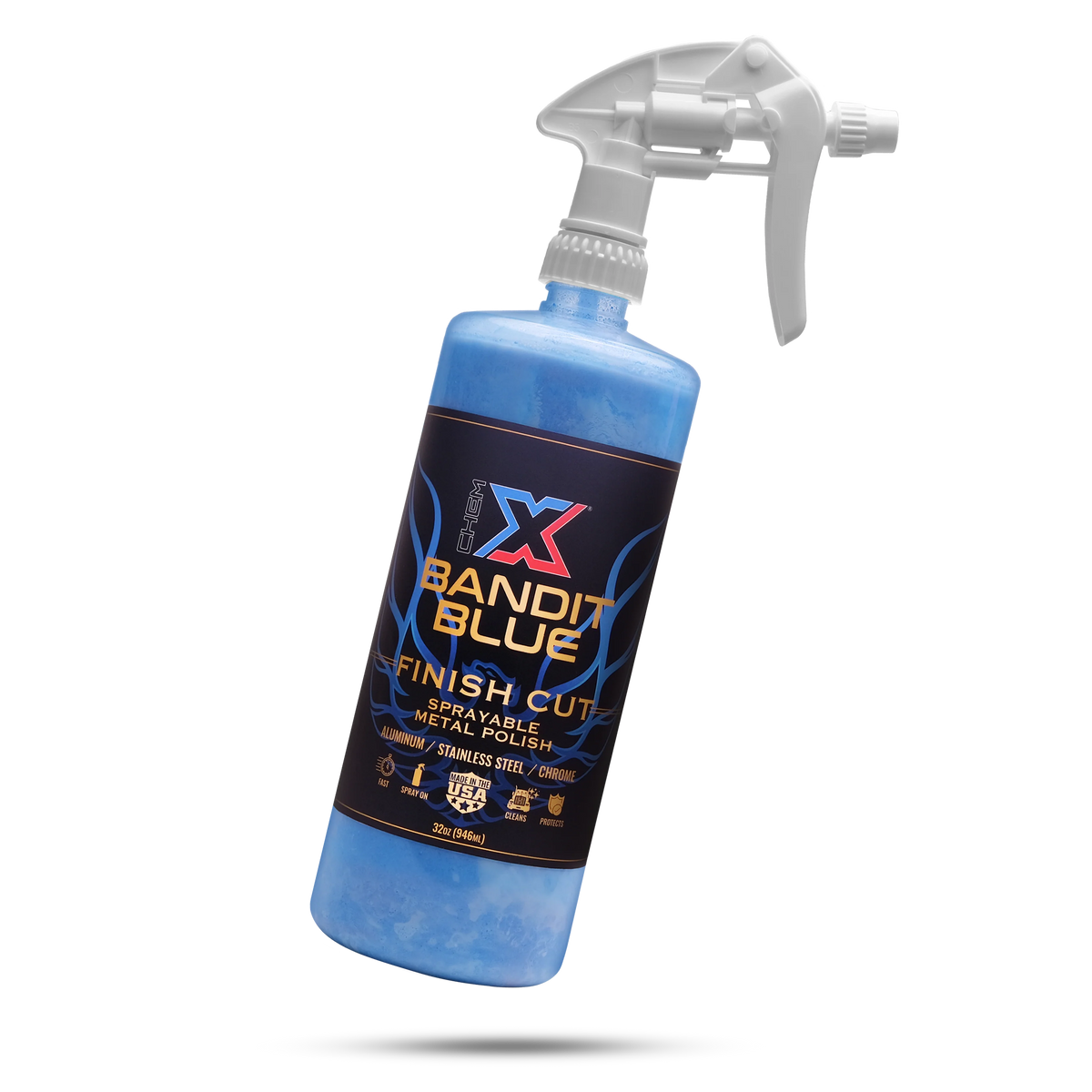 Bandit Blue: Finish Cut Sprayable Metal Polish From Chem-X - Chem-X ...